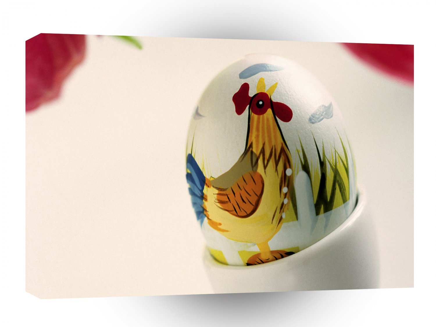 World Easter Eggs Rooster Pattern A1 Xlarge Canvas