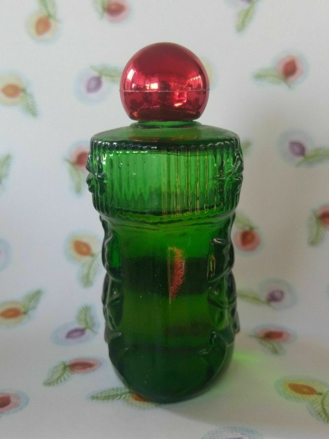 Avon Christmas Surprise Moonwind Cologne Green Glass Stocking Bottle ...