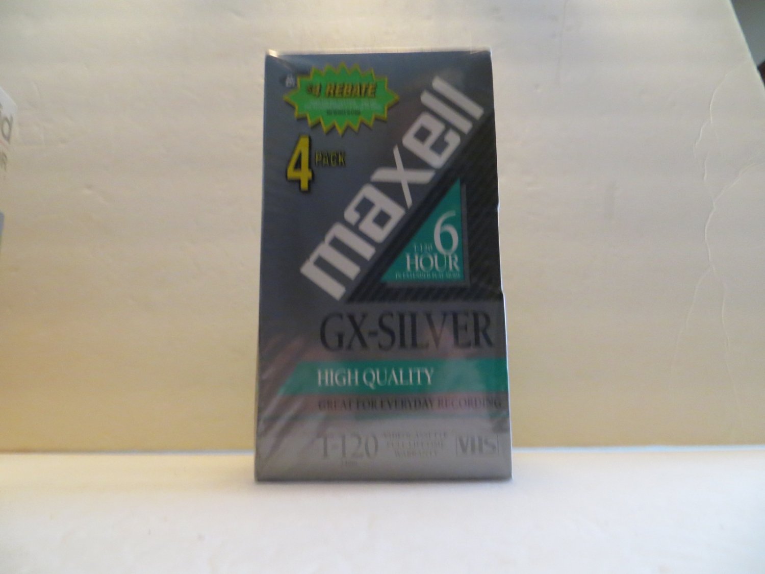Maxell GX Silver 4 Pack T-120 VHS Tapes
