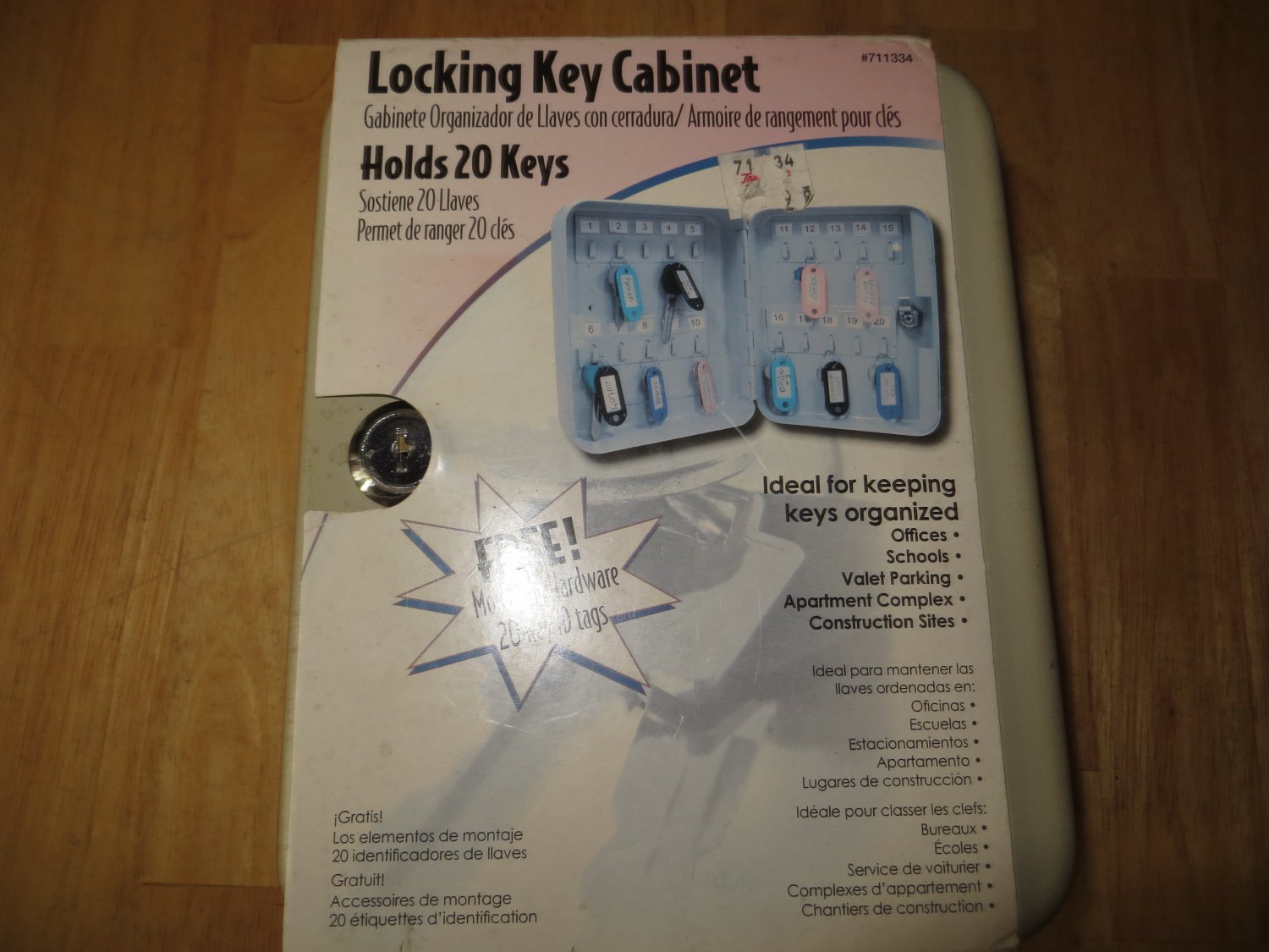 Hillman Locking Key Cabinet - Hold up to 20 Keys