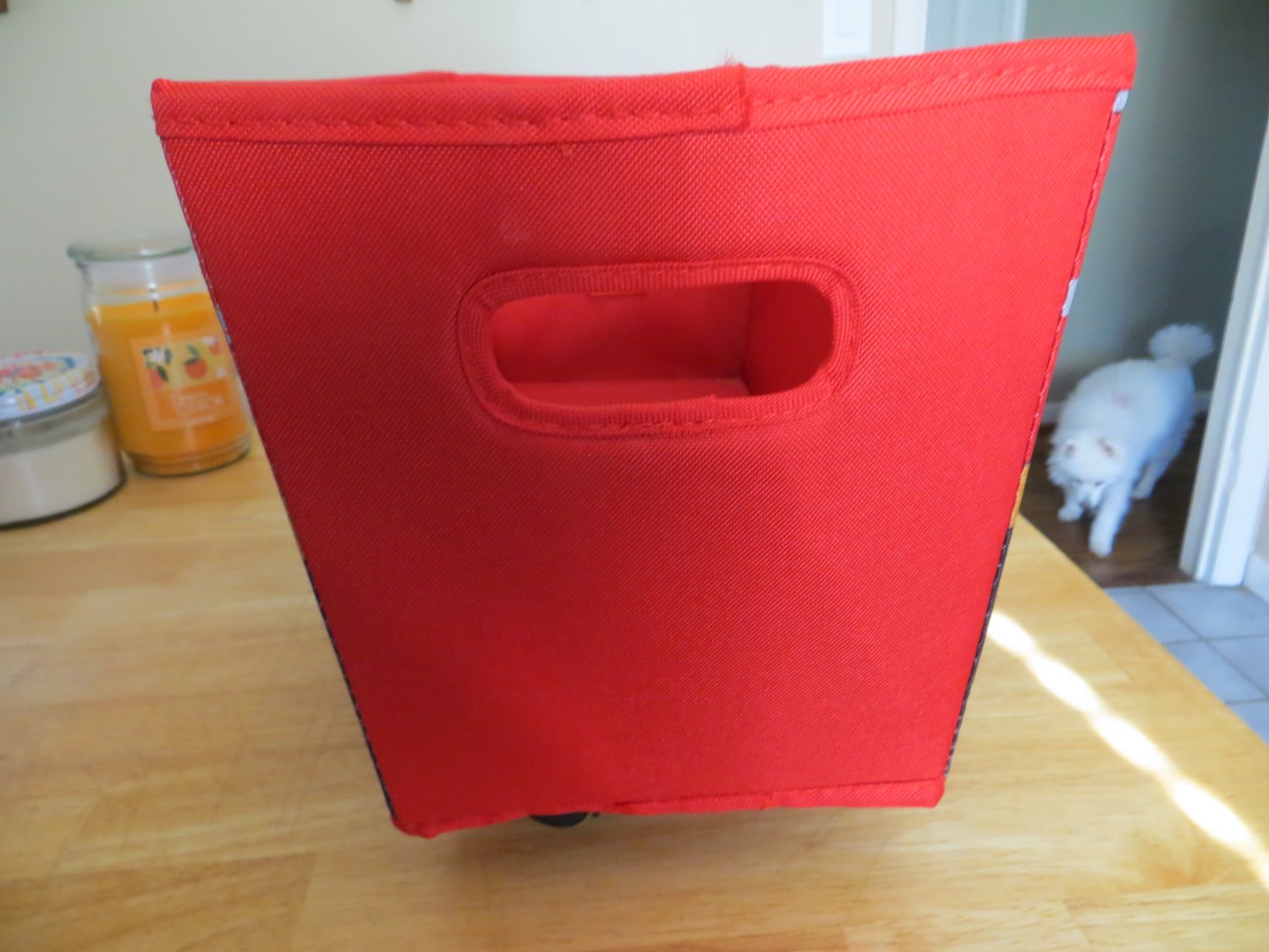 Set of 2 Canvas Rolling Train Car Storage Bins