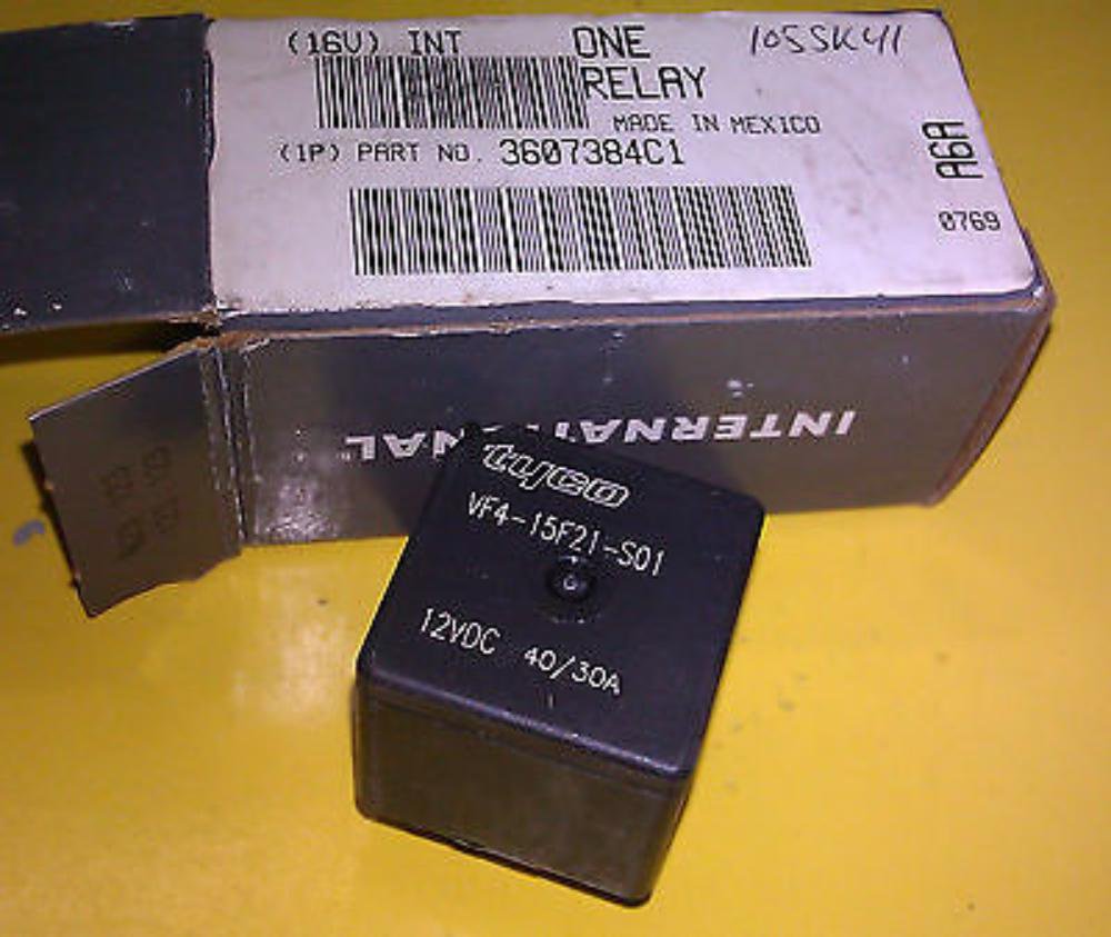GENUINE INTERNATIONAL / NAVISTAR / TYCO RELAY VF4-15F21-S01 / 3607384C1 ...