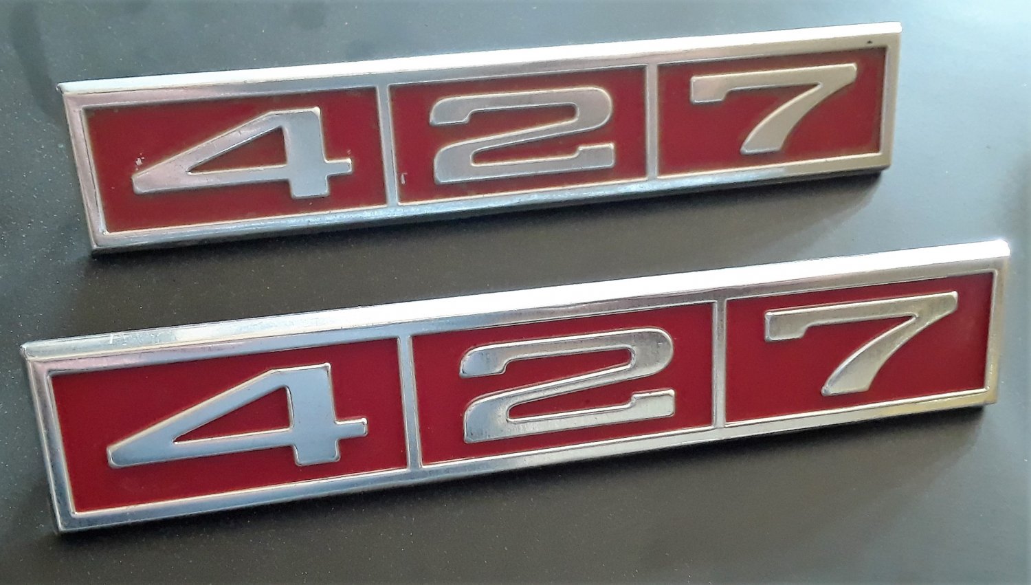 GENUINE FORD OEM GALAXIE 427 ENGINE FENDER NAMEPLATE BADGE C8AB-16237-E ...