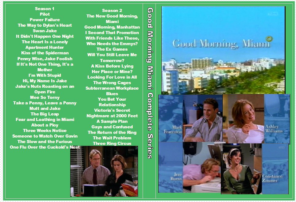 Good Morning Miami Complete Series On 4 DVDs.