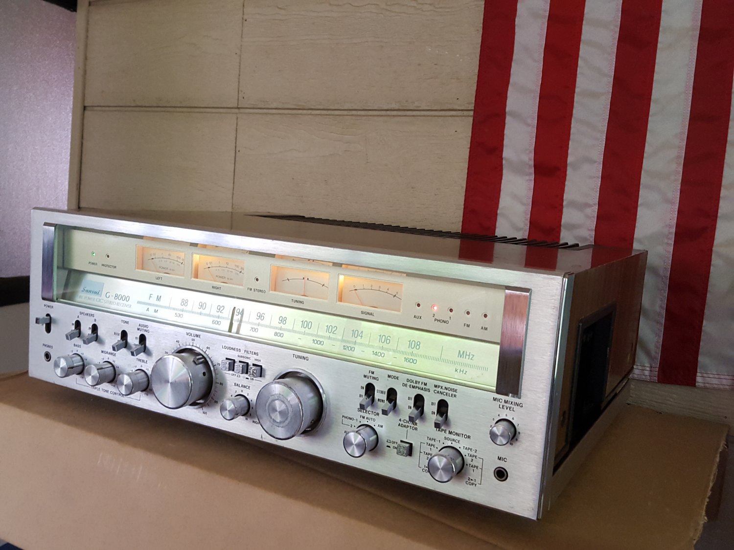 Sansui G-8000 Stereo Receiver Vintage DC Pure Power Free Shipping