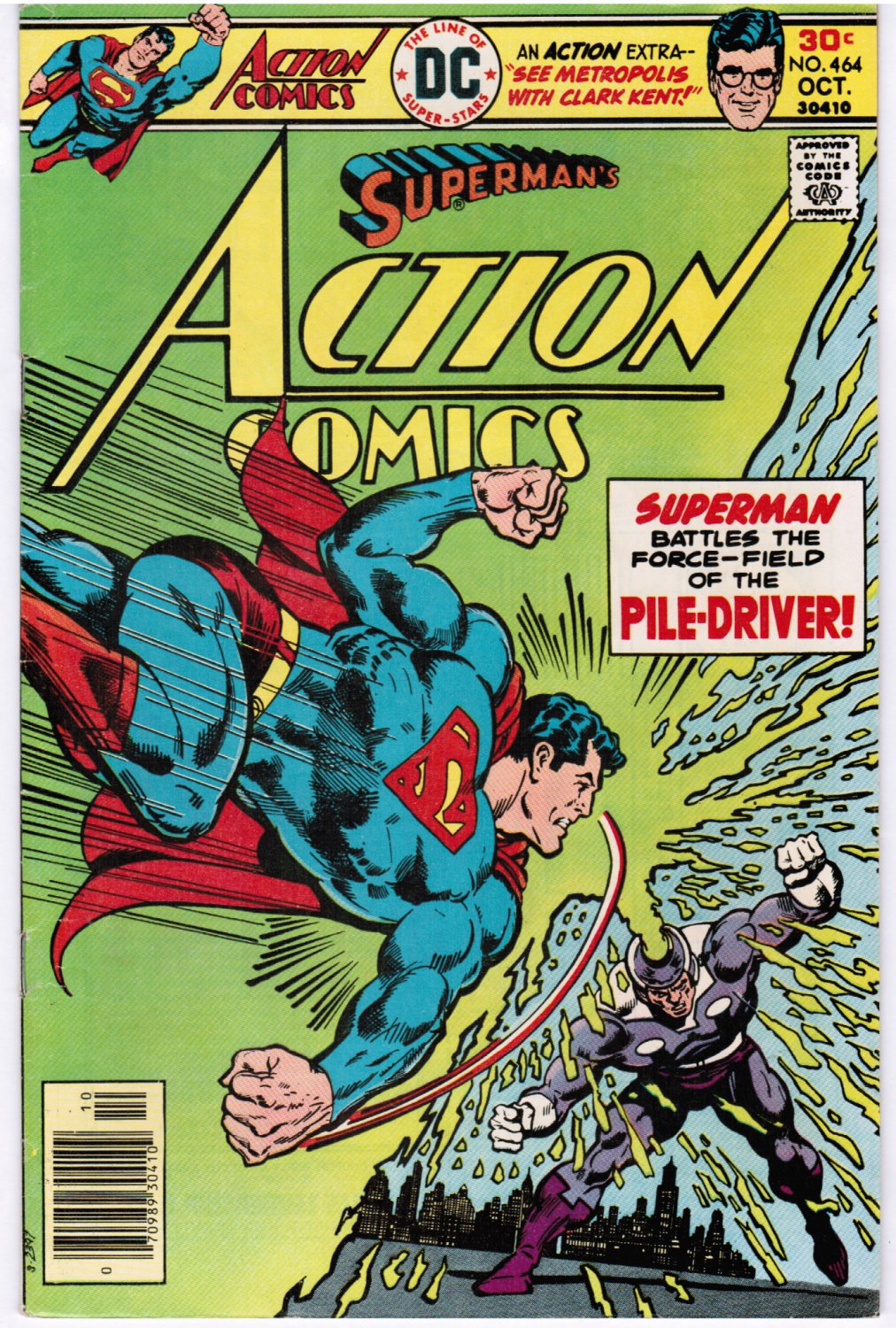 Action Comics #464 1976 DC Superman Battles The Force Field