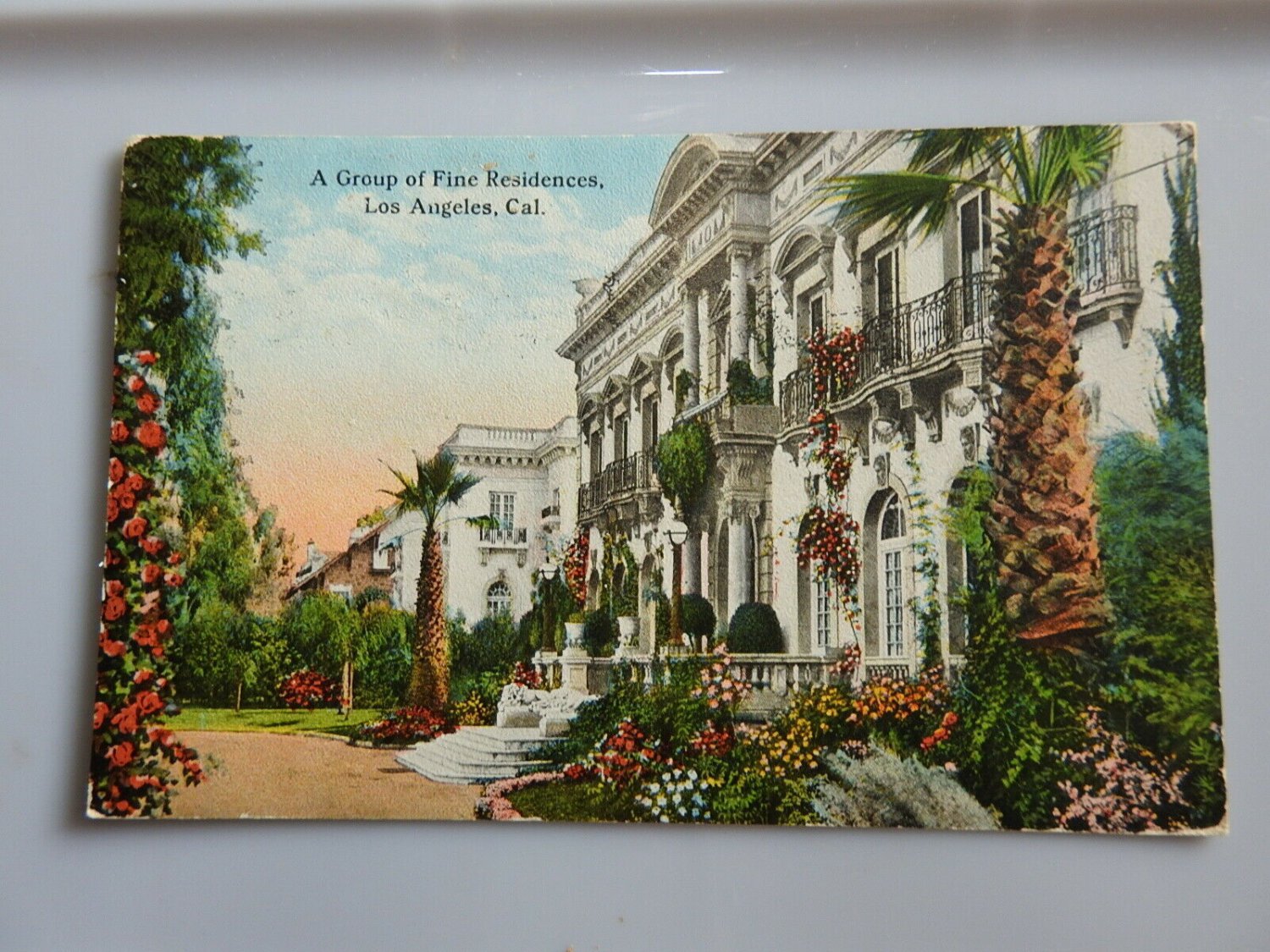 Group of Fine Residences Los Angeles CA Divided Back Postcard Posted 1917