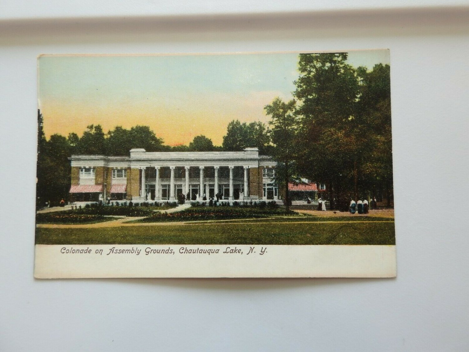 Colonnade on Assembly Grounds Chautauqua Lake NY Undivided Back Postcard