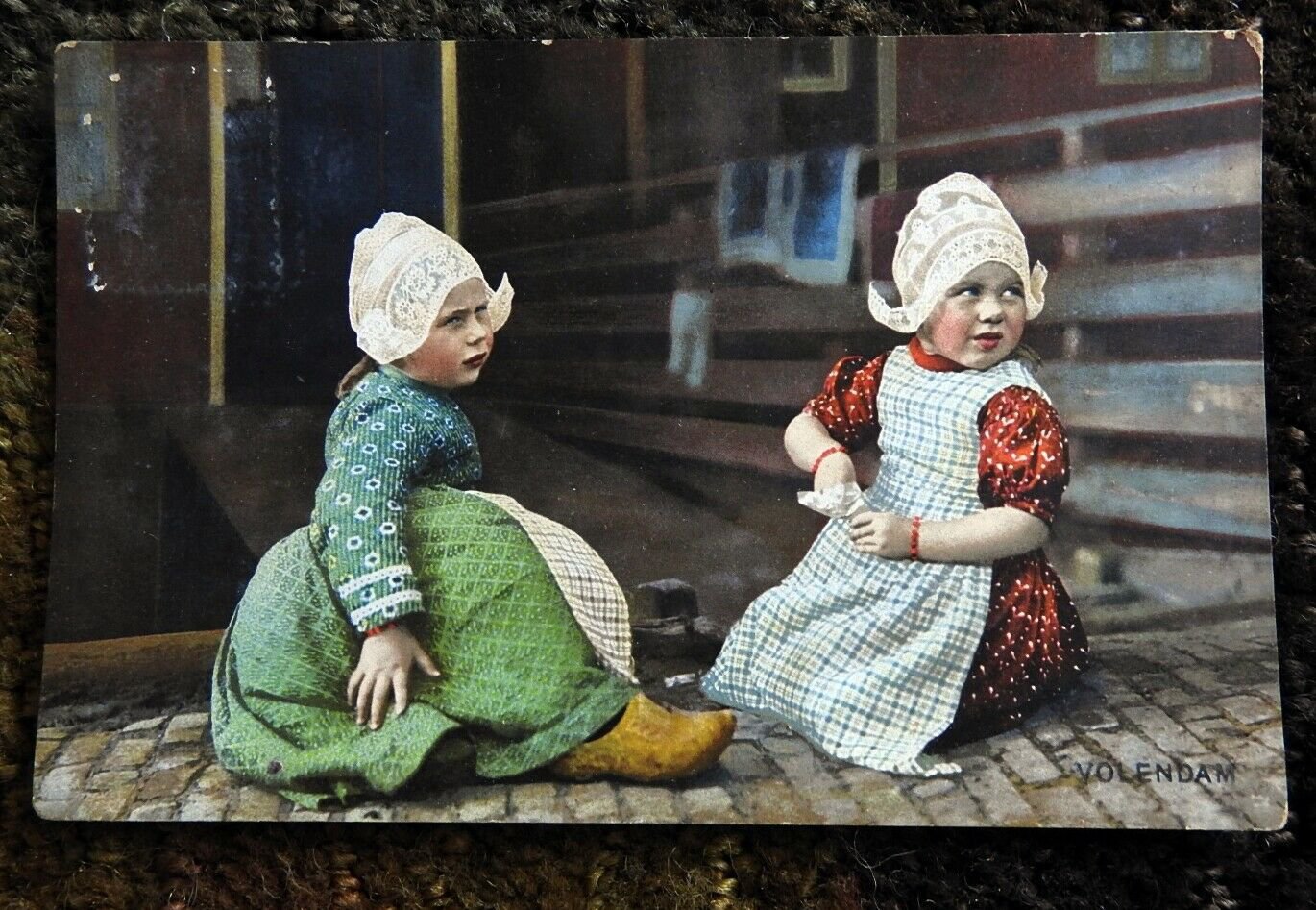 Little Girls in Wooden shoes Volendam Holland Divided Back Postcard Not ...
