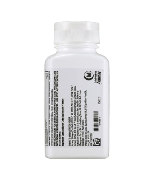 1 x AMWAY NUTRILITE Salmon Omega Complex (60 Sg) Natural Fish Oil AUTHENTIC