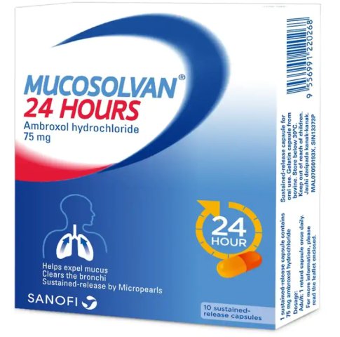 Mucosolvan 24 Hours Capsule 75Mg 50'S Relief Of Respiratory Tract Diseases