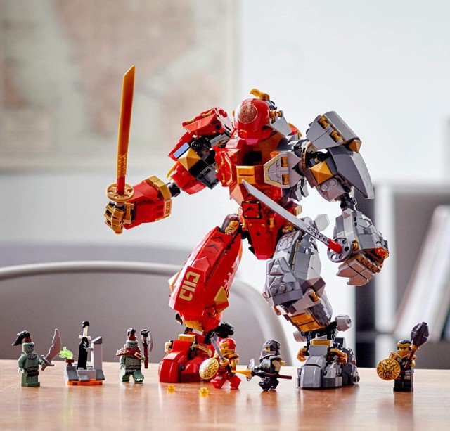 LEGO NINJAGO Fire Stone Mech 71720 Building Kit Featuring Ninja Mech ...