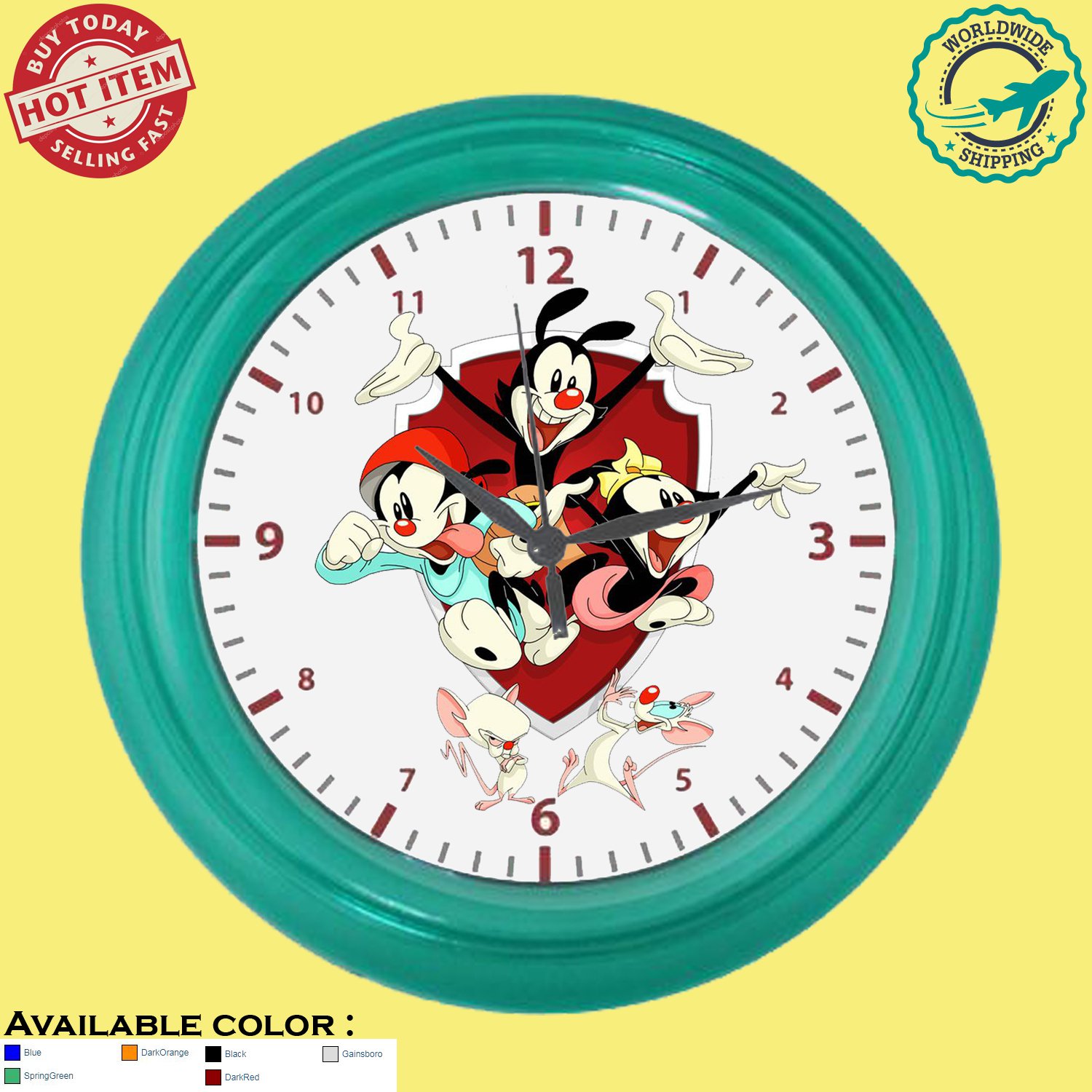 Wall Clocks Animaniacs cartoon
