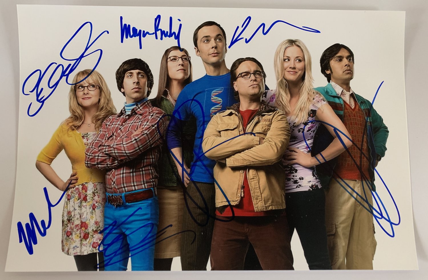 The Big Bang Theory Cast Signed Autographed 8x12 Photo Photograph Kaley