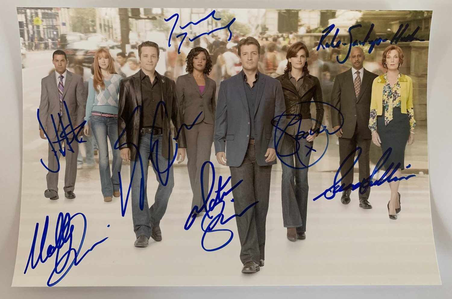 CASTLE cast signed autographed 8x12 photo photograph Stana Katic Nathan ...