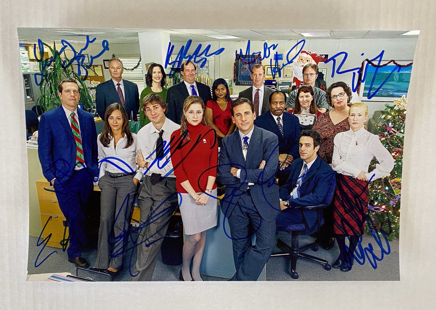 The Office cast signed autographed 8x12 photo Steve Carrell Rainn ...