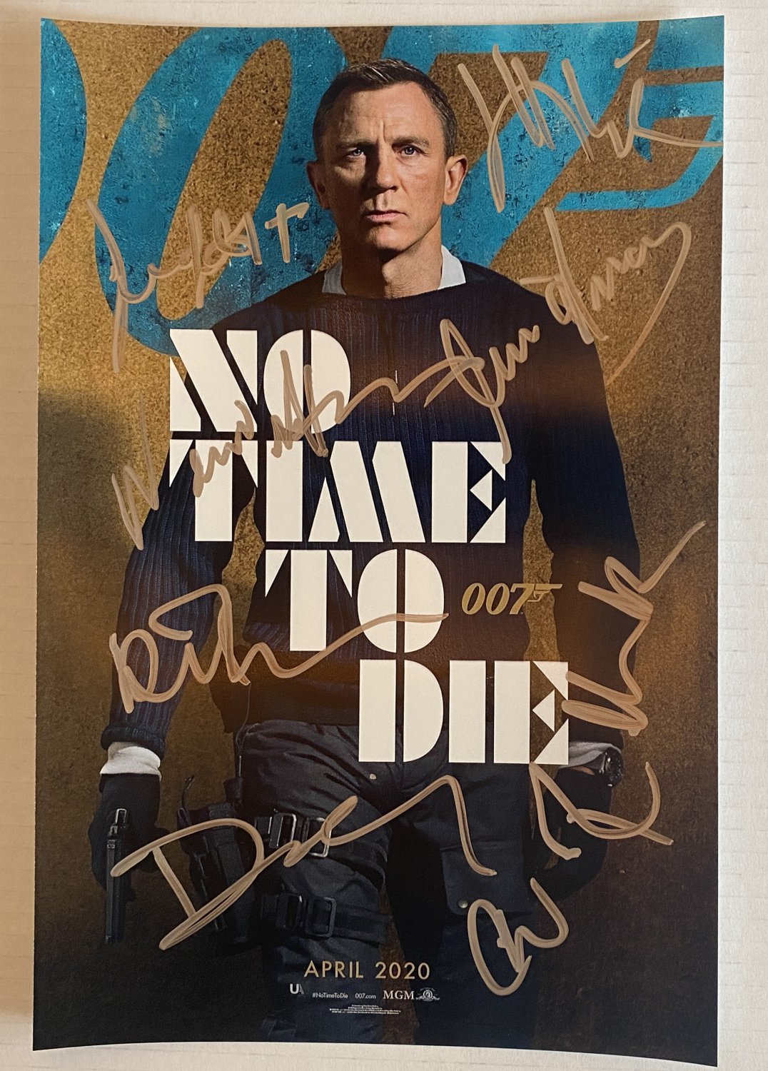 007 No Time to Die cast signed autographed 8x12 photo Daniel Craig ...