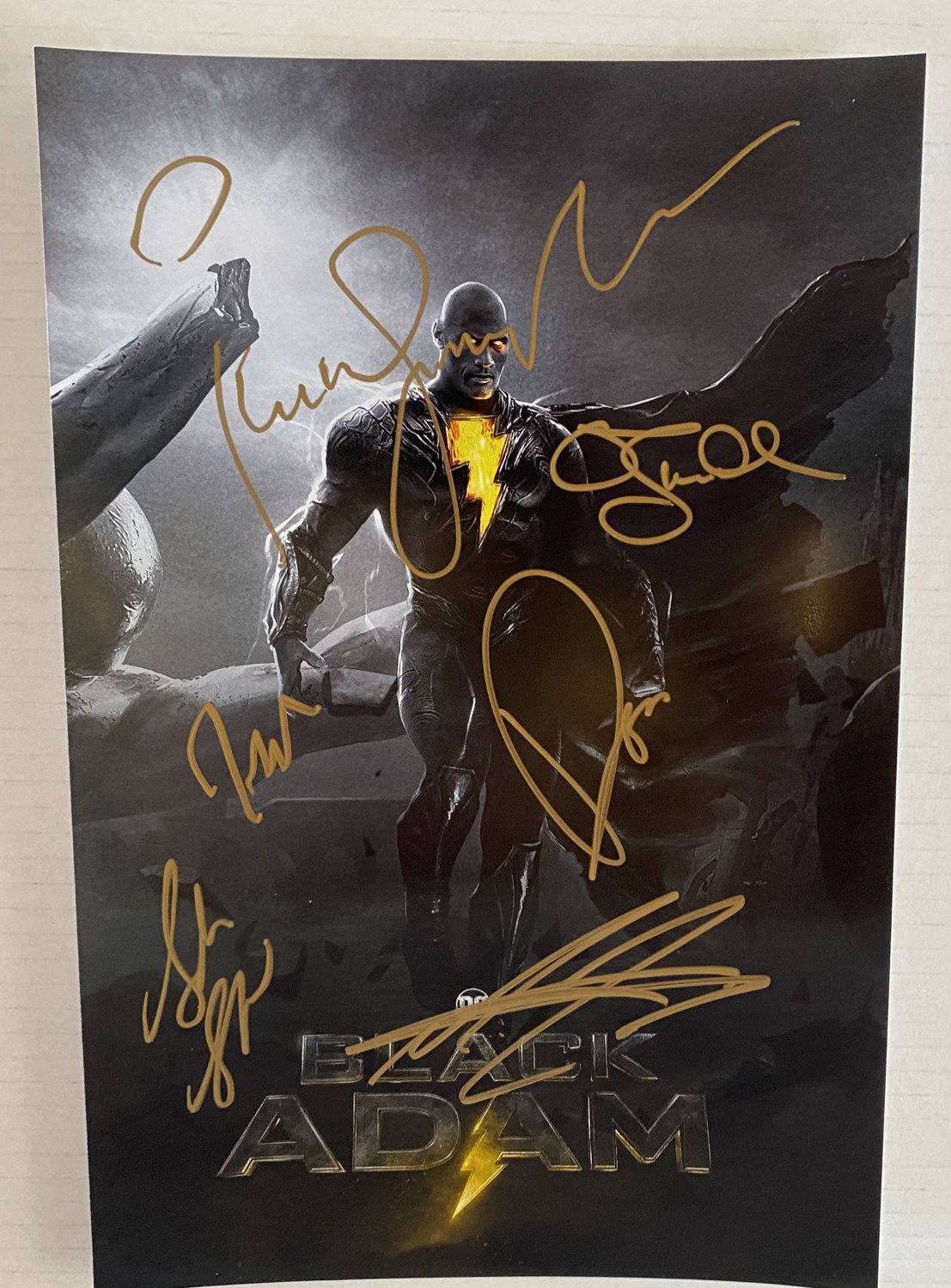 Black Adam cast signed autographed 8x12 photo The Rock Dwayne Johnson ...