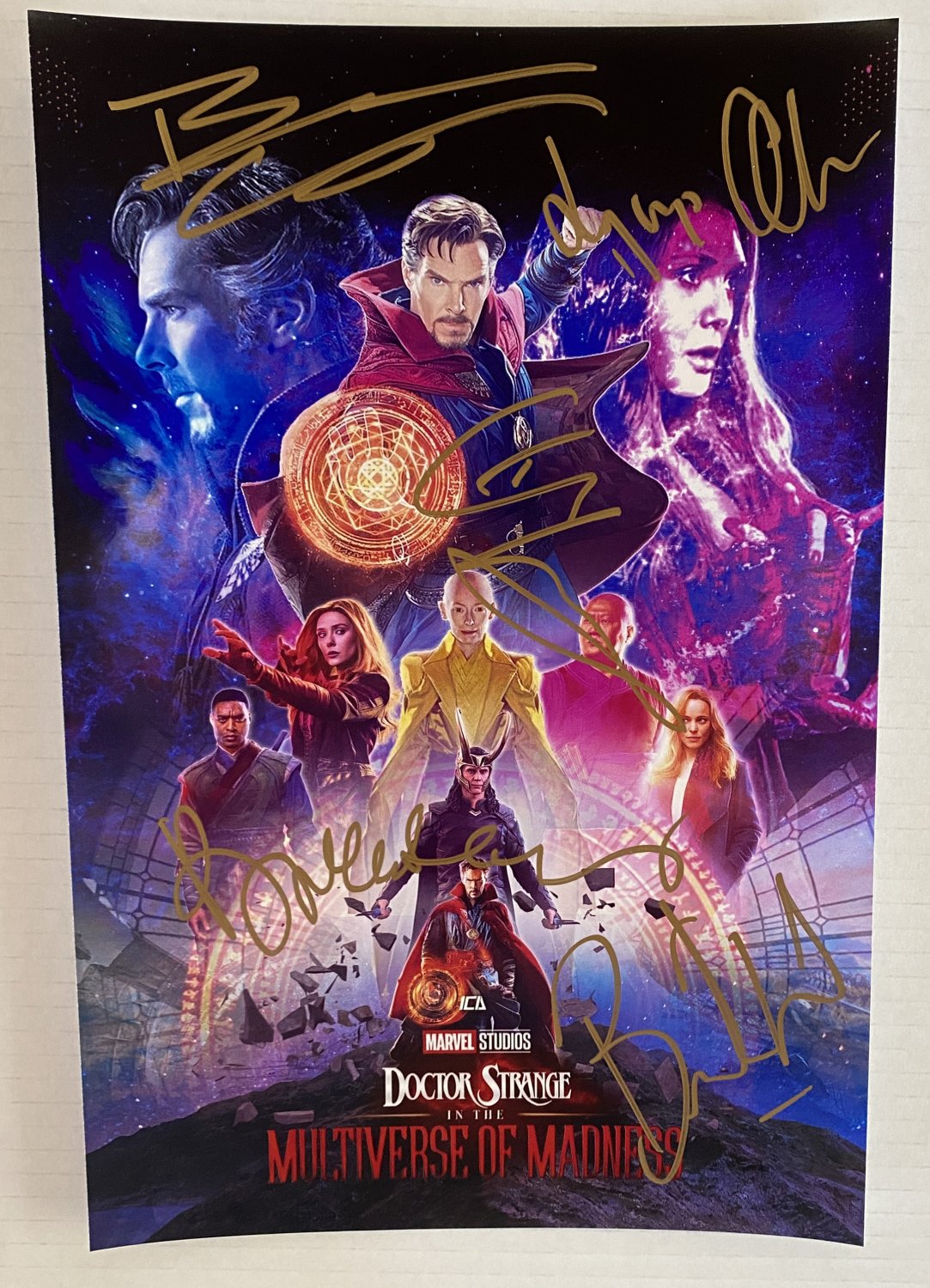Doctor Strange in the Multiverse of Madness cast signed autographed ...