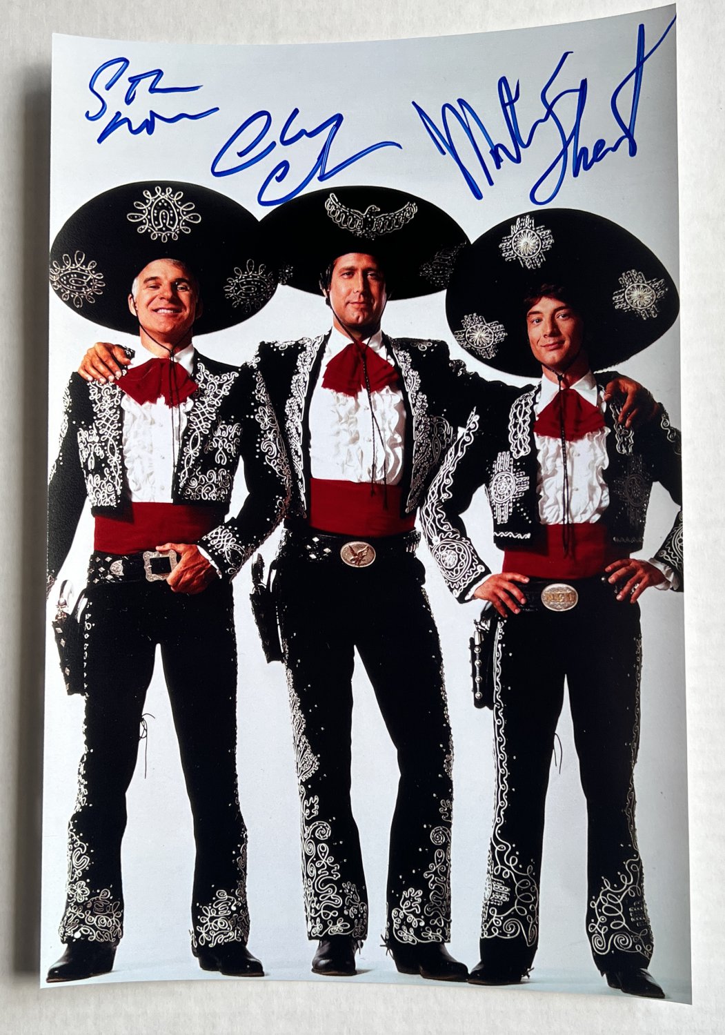 The Three Amigos! cast signed autographed 8x12 photo Chevy Chase Steve ...