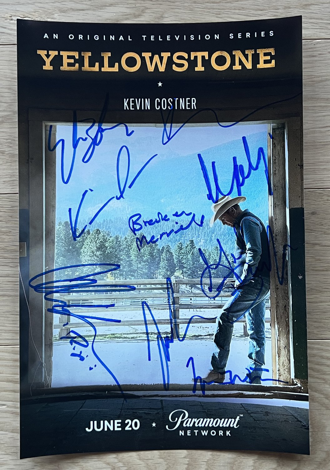 Yellowstone cast signed autographed 8x12 photo Kevin Costner Cole ...