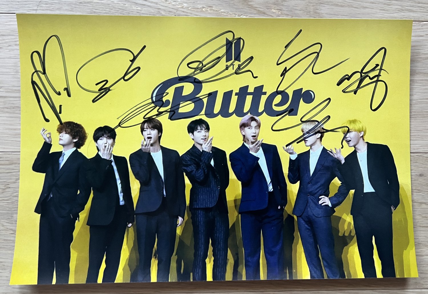 BTS signed autographed 8x12 photo Junkook V Jin Suga photograph autographs