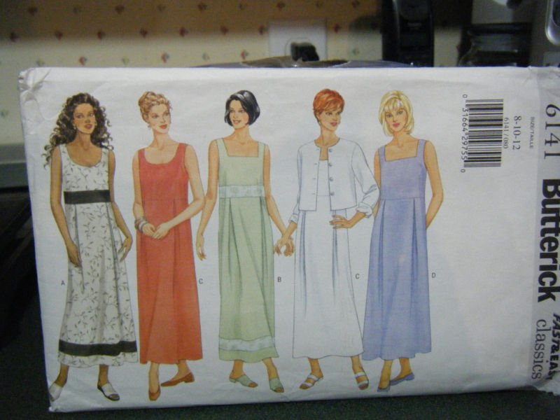 Butterick 6141 Misses Jacket & Dress Pattern - Size 8-12