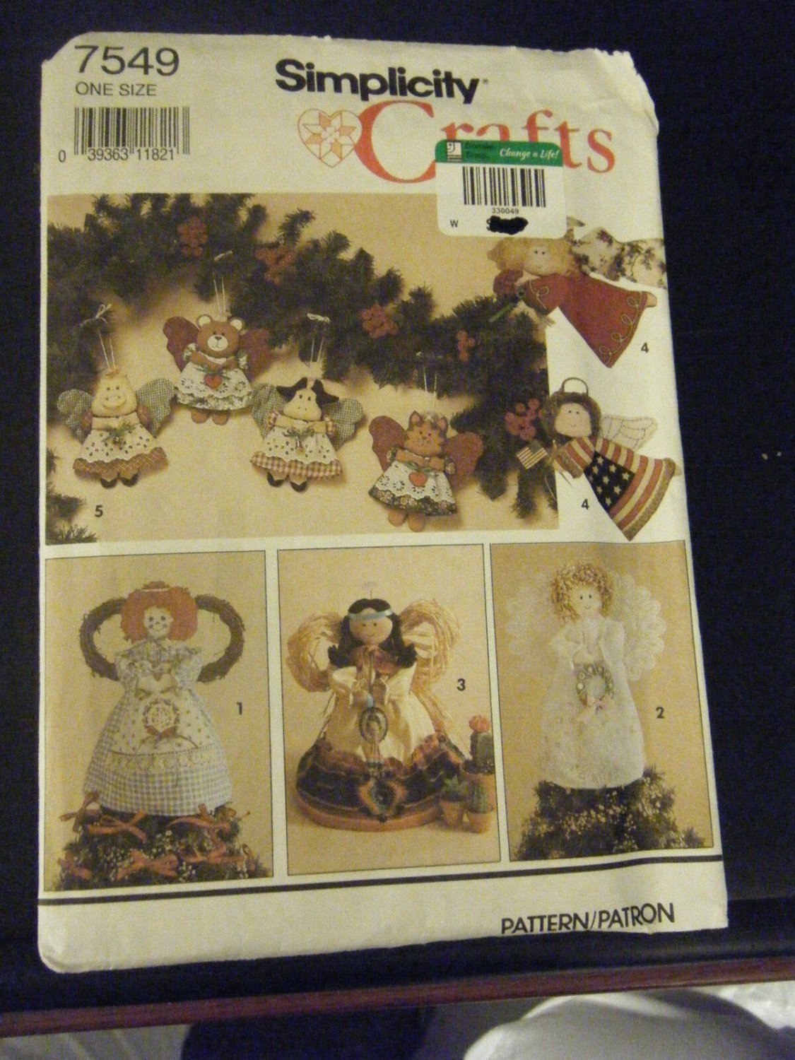 Simplicity Crafts 7549 Angel Tree Topper, Standing Angel & Ornaments ...