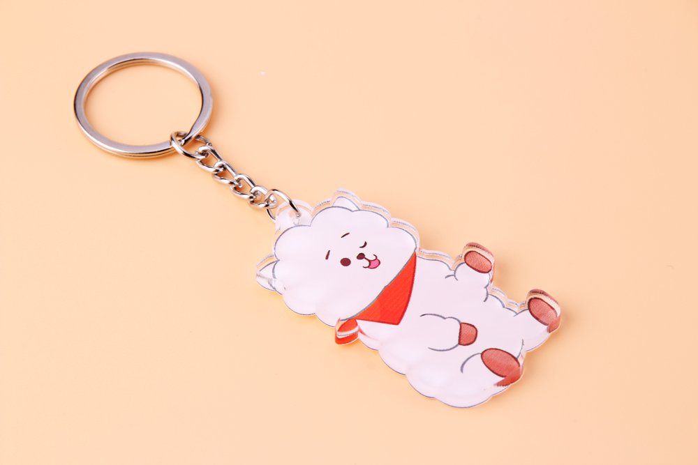 BTS BT21 RJ Jin Acrylic Keychain Keyring Bangtan Boys Kpop Accessories