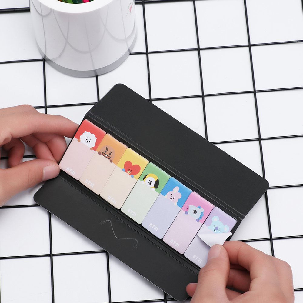 BTS Bangtan Boys Bookmark Memo Pad Sticky Notes Stationery School ...