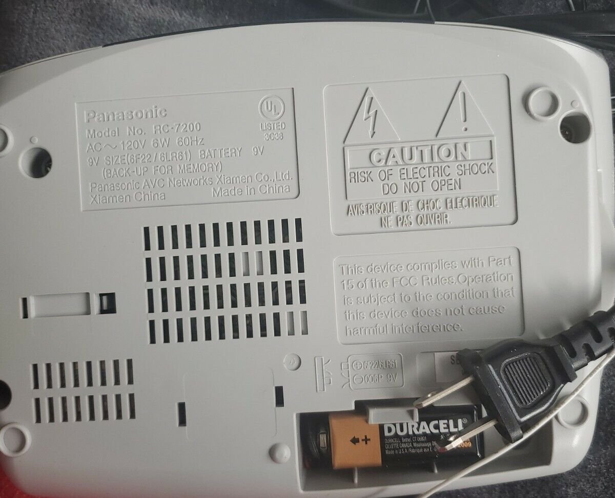 Panasonic RC-7200 Two Alarm System AM/FM Digital LED Display Clock ...