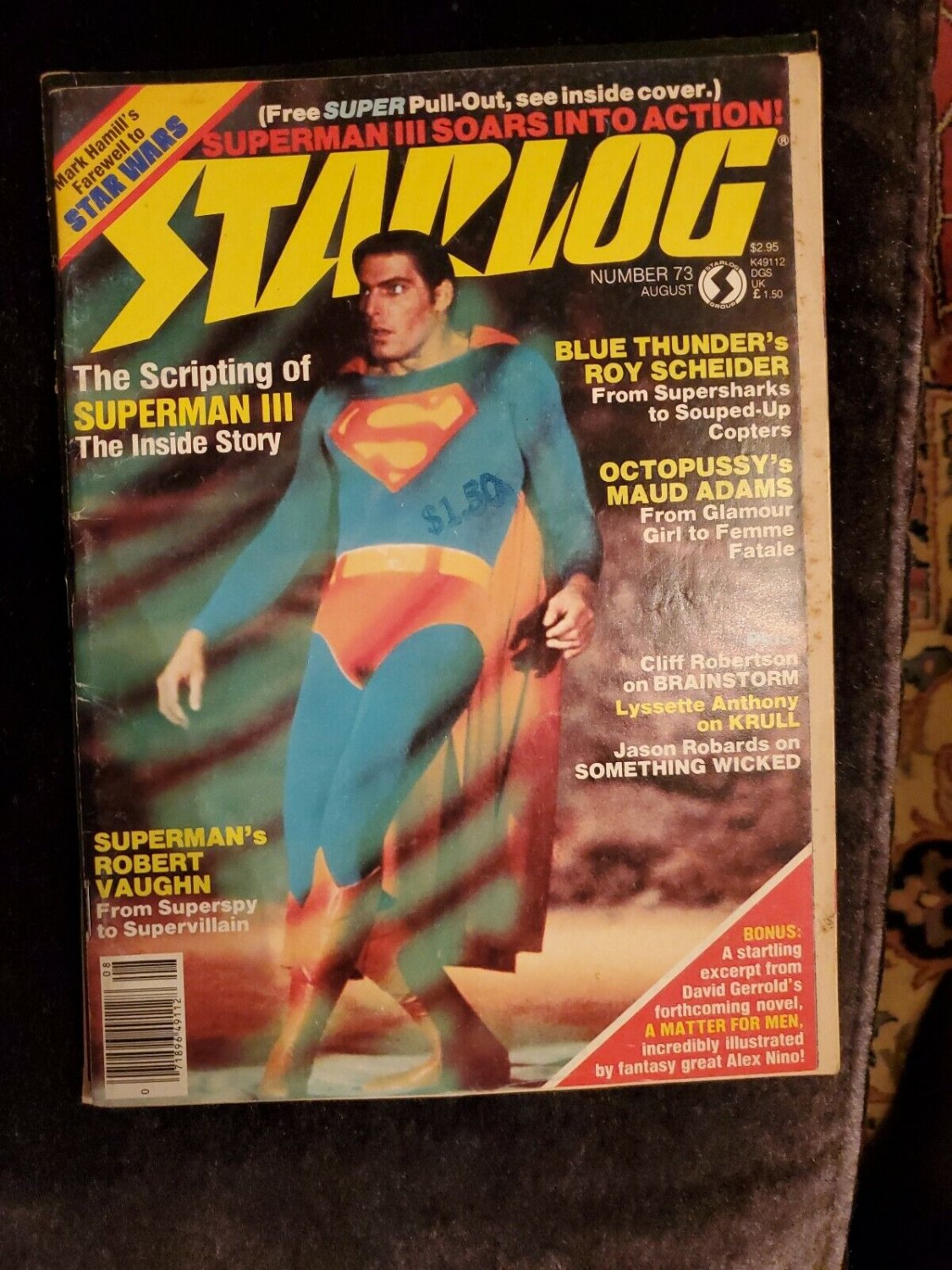 Starlog #73 magazine August 1983 Robert Vaughn Maud Adams Roy Scheider