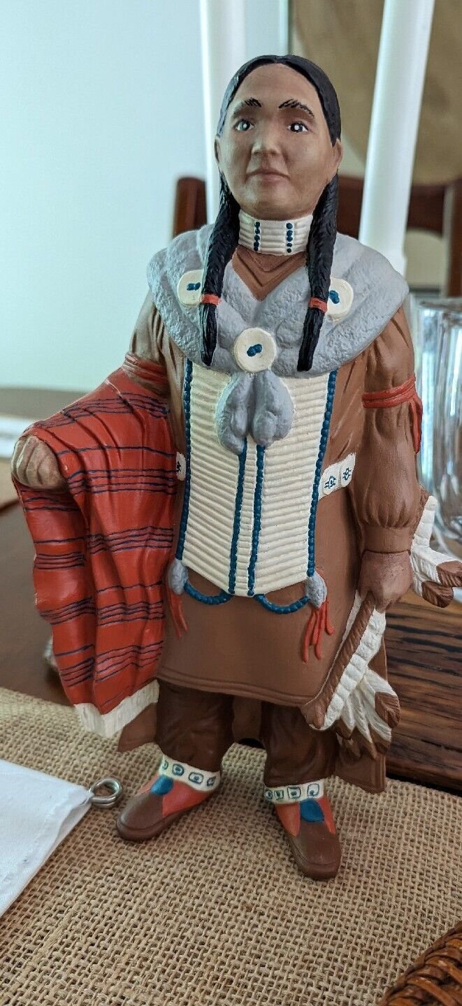 Traditional Native American Ceramic Figurine, hand painted and detailed.