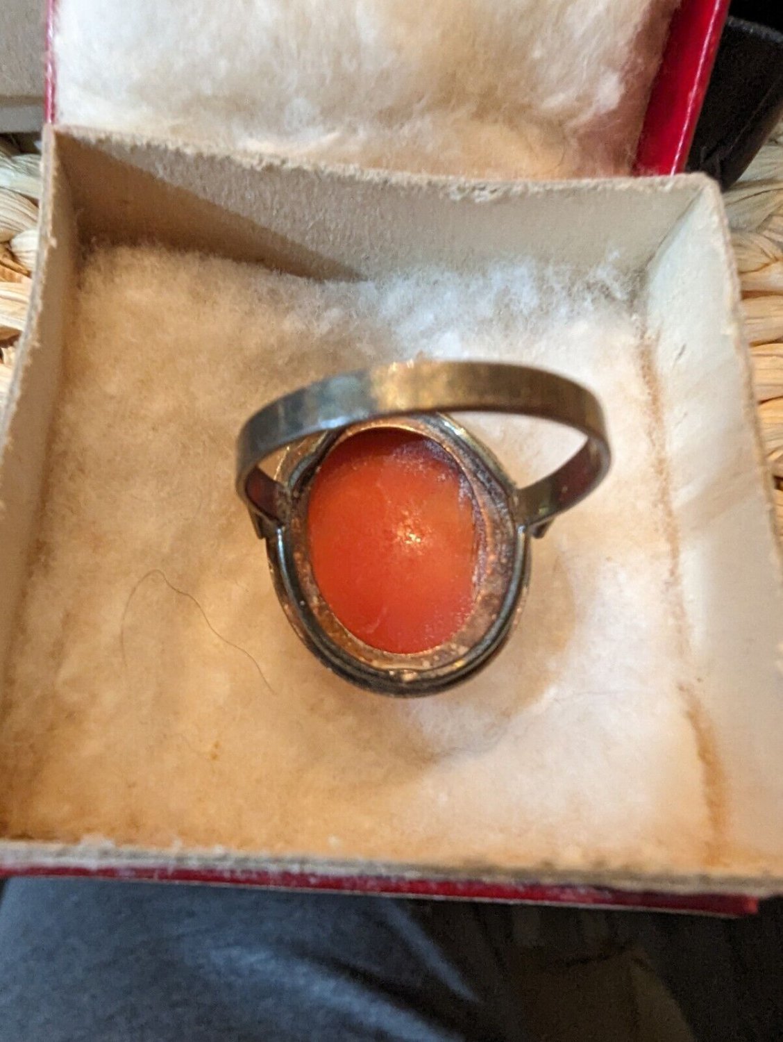 Vintage Ditto Giovanni Apa 925 Sterling Silver Cameo Ring Size 7 In Original Box