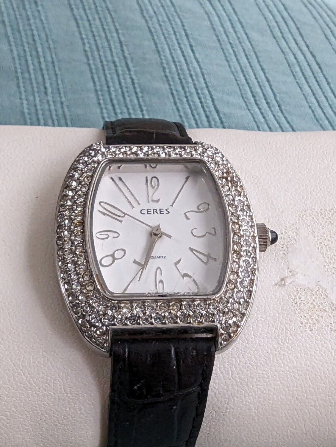 Ceres BW-950 SS Back, Japan Movt, Black Leather Straps, Ladies Watch