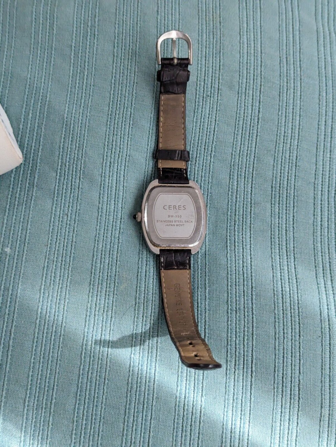 Ceres BW-950 SS Back, Japan Movt, Black Leather Straps, Ladies Watch