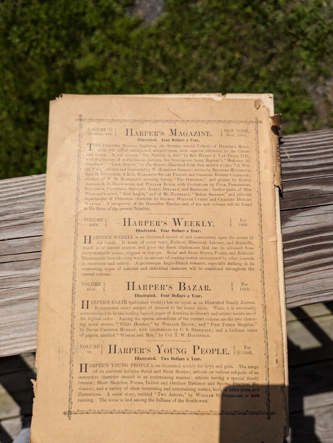 Harpers New Monthly Magazine No 426 November 1885