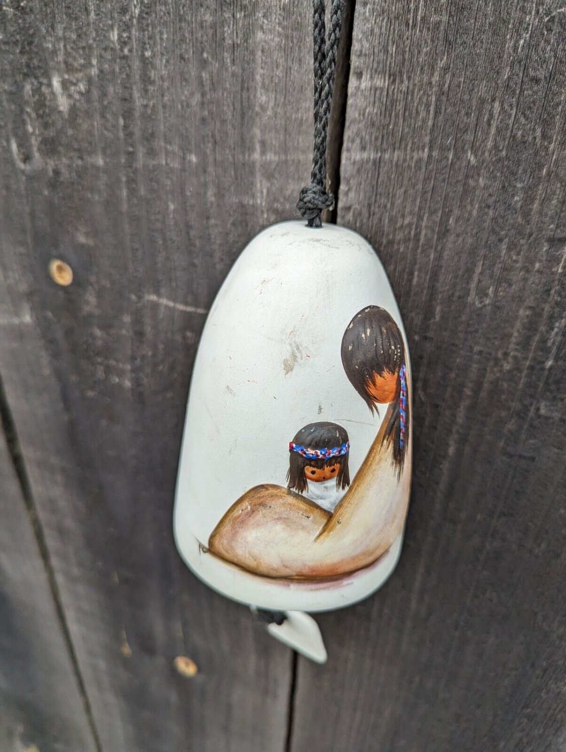Vintage DeGrazia Native American Pottery Bell WindChime HandPainted ...