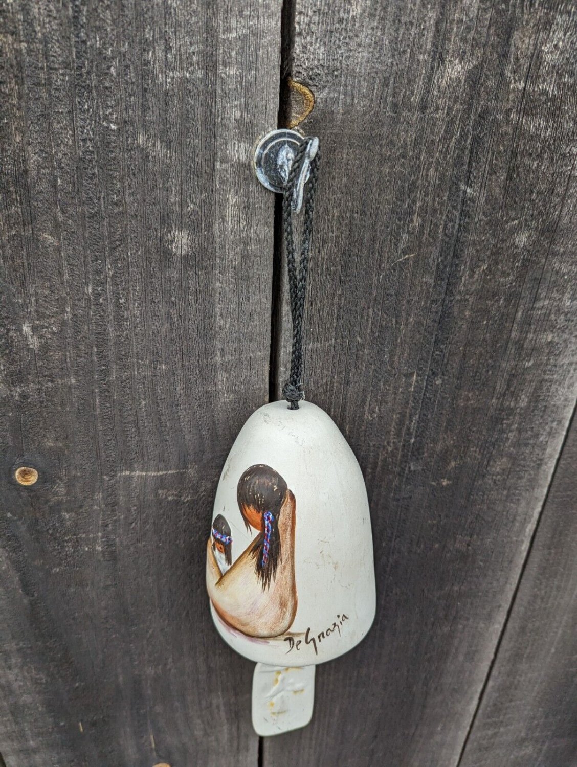 Vintage DeGrazia Native American Pottery Bell WindChime HandPainted ...