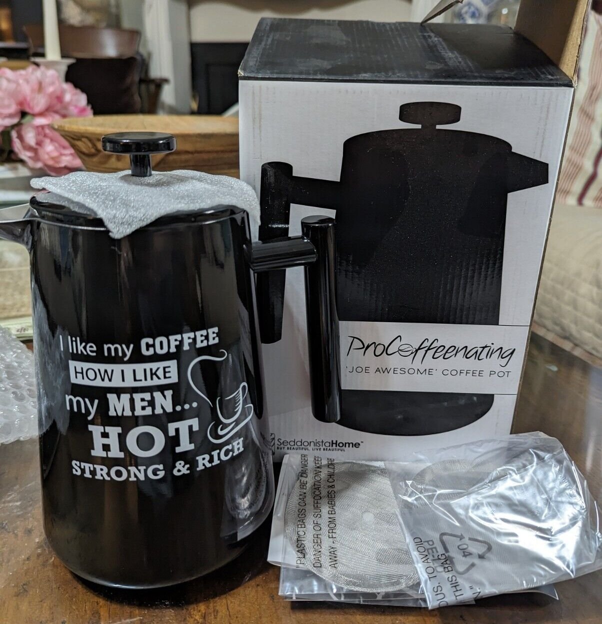 Procoffenating Joe Awesome Coffee Pot Large SS Interior French Press 34 ...