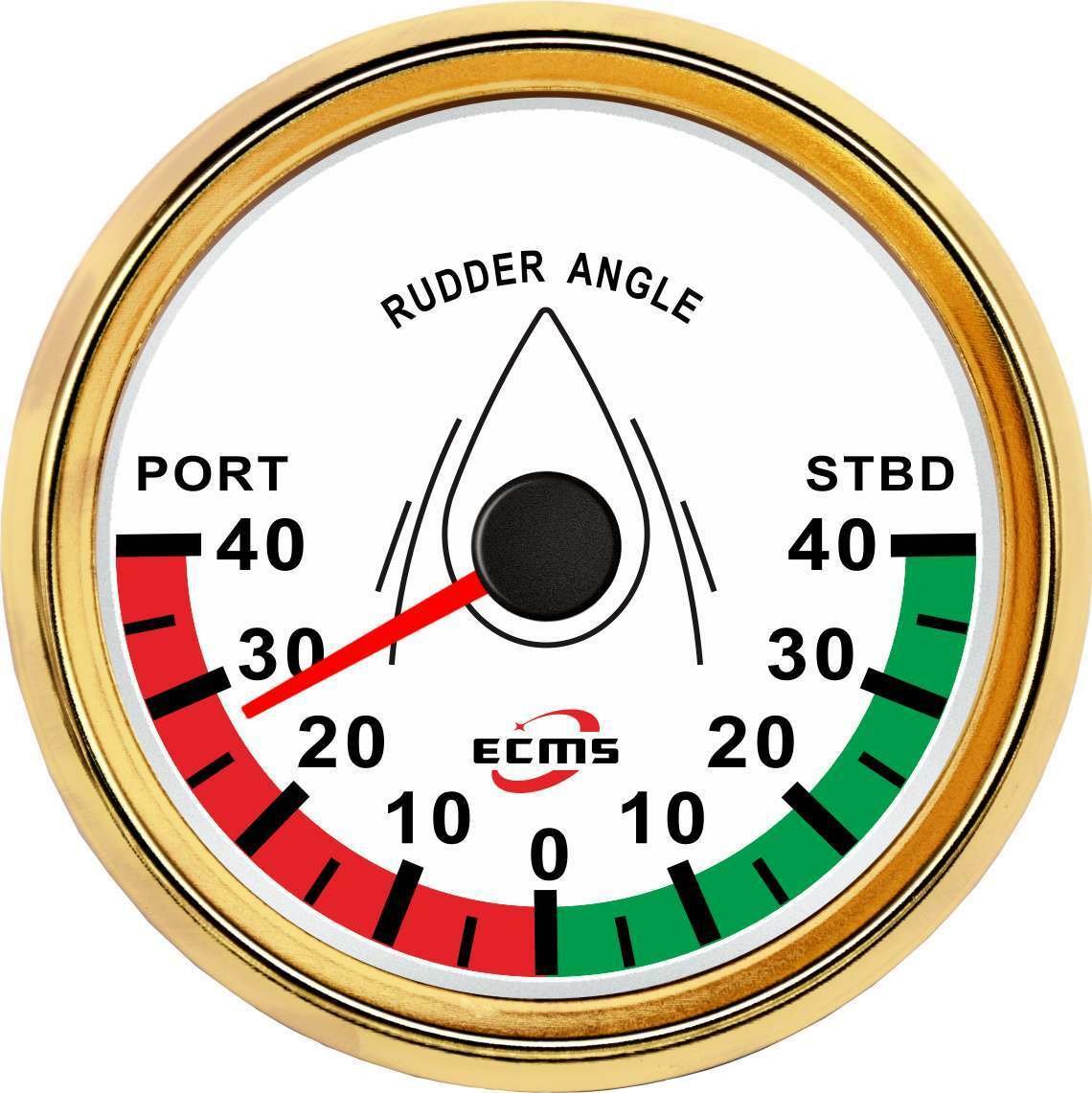 Marine Boat Rudder Angle Gauge Indicator With Sensor 0-190Ω 85mm 9-32V 316L