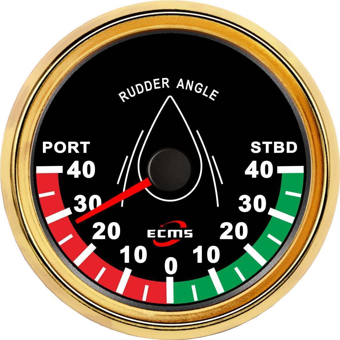 Marine Boat Rudder Angle Gauge Indicator With Sensor 0-190Ω 85mm 9-32V 316L