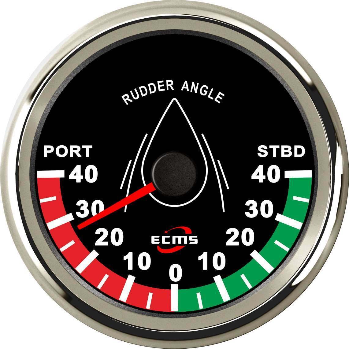Marine Boat Rudder Angle Gauge Indicator With Sensor 0-190Ω 85mm 9-32V 316L