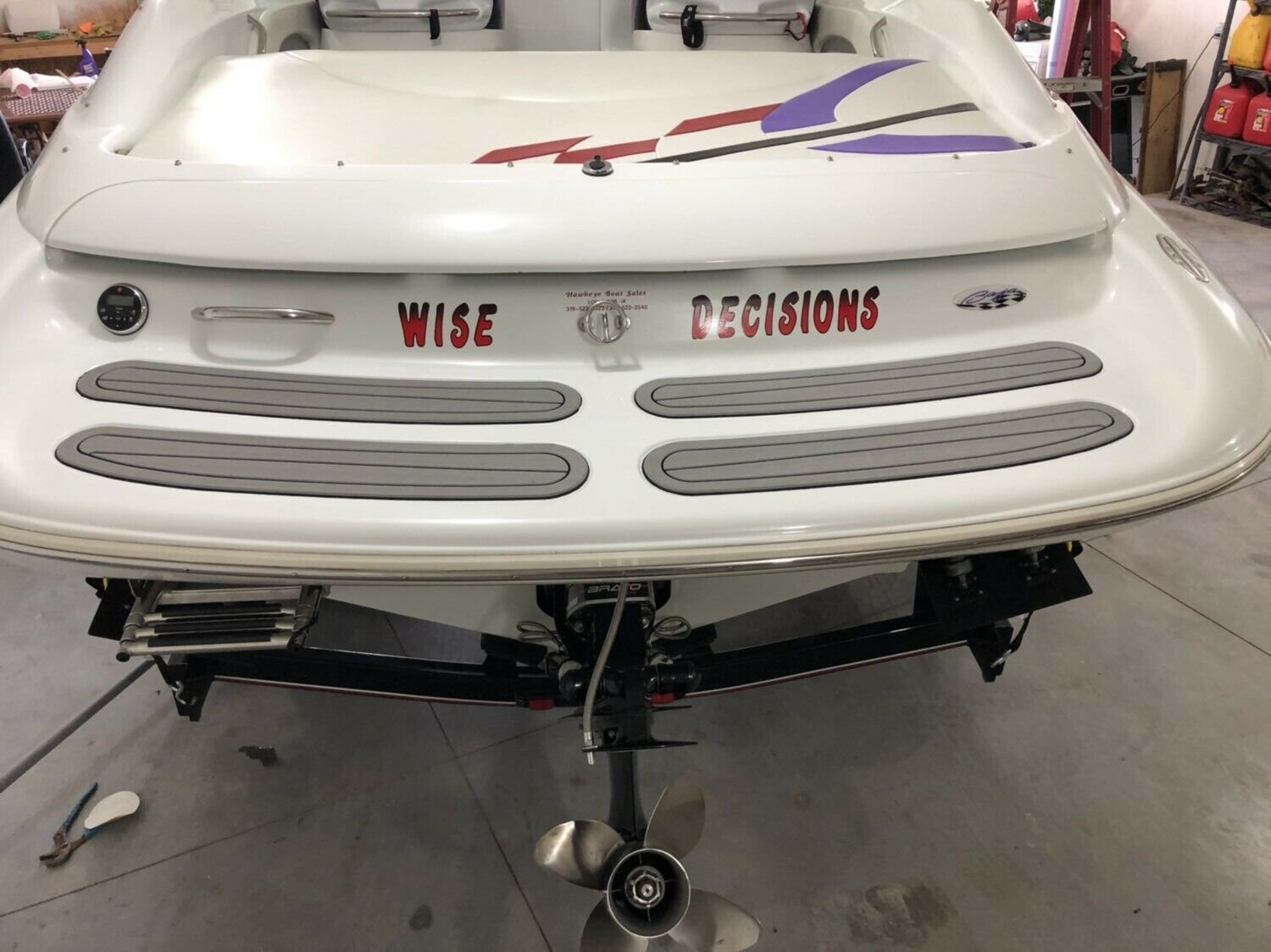 2004 Baja Islander 202 Swim Platform Boat EVA Faux Foam Teak Deck Floor Pad