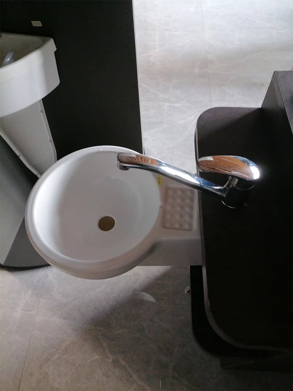 White Acrylic Swivel Sink Hand Wash Basin 485*310*220mm Boat Caravan RV ...