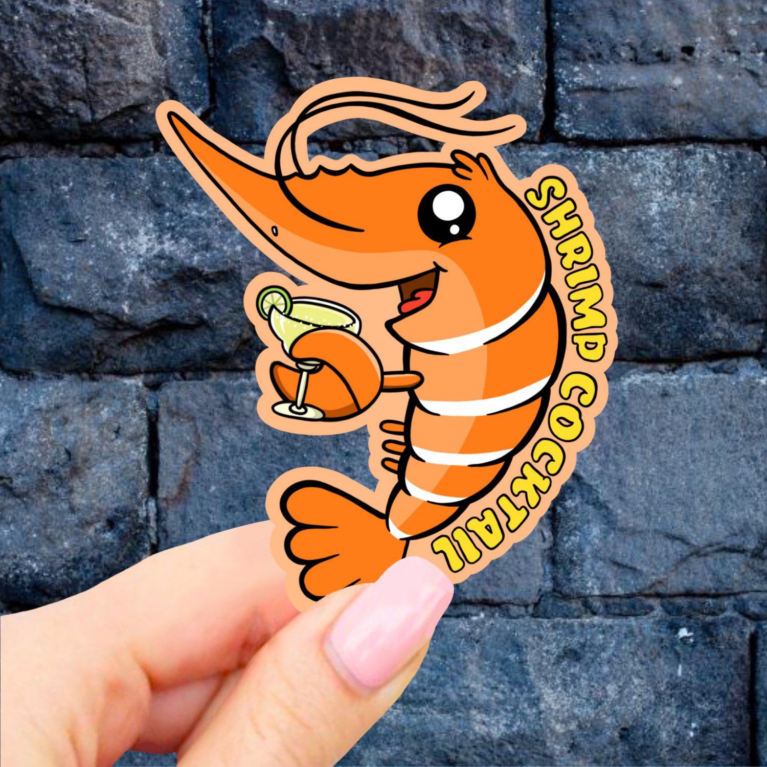 Shrimp cocktail Laptop Stickers, Vinyl, Aesthetic stickers, car decal ...