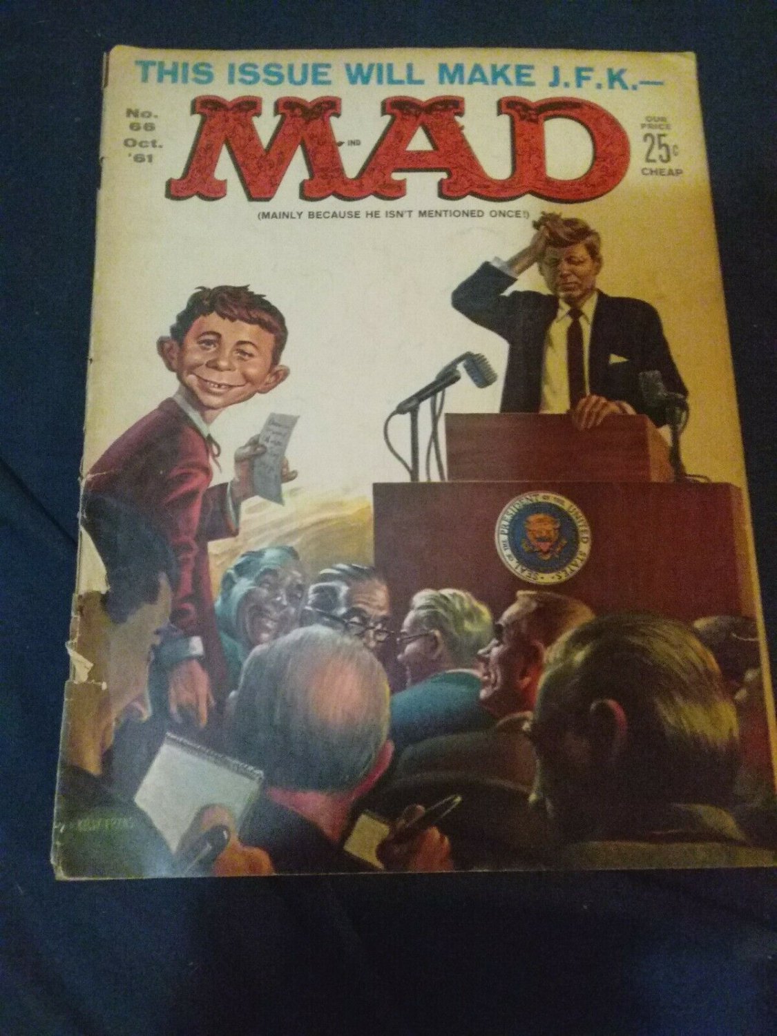 Rare Mad Magazine JFK No 66 Oct 61 highly sought after