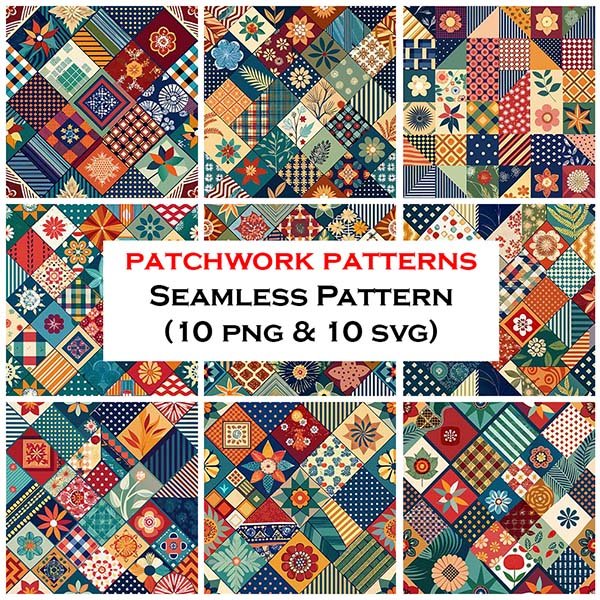 Patchwork Patterns Seamless Pattern Cover Album Images Art