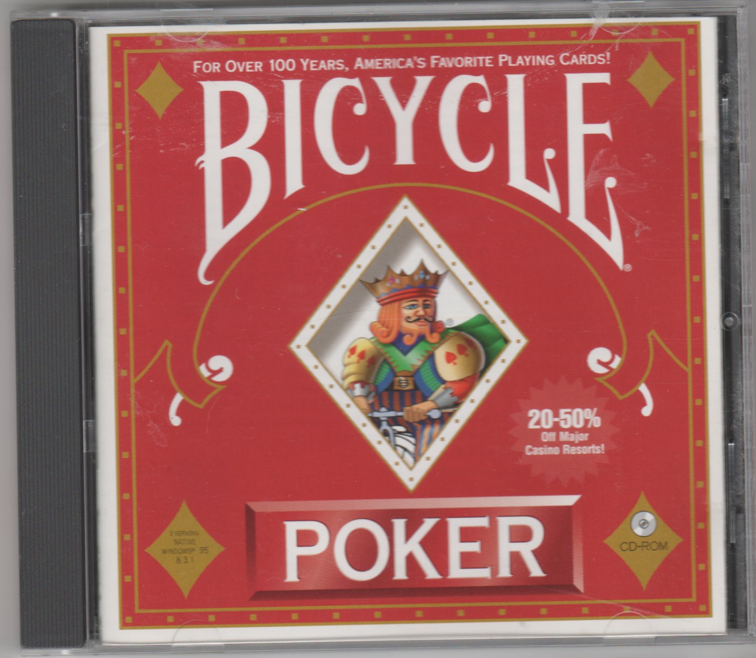 BICYCLE POKER (Jewel Case- PC CD- ROM, 1997)