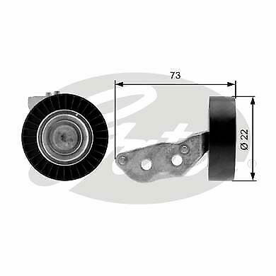 GATES T36105 Deflection/Guide Pulley, v-ribbed belt for AUDI, VW